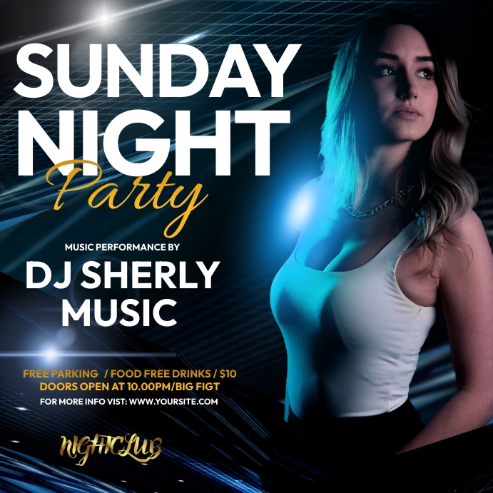 Sunday Night Party Template | PosterMyWall