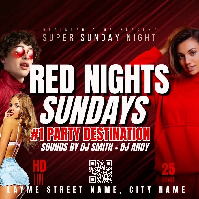 Plantilla de Sunday Night Party | PosterMyWall