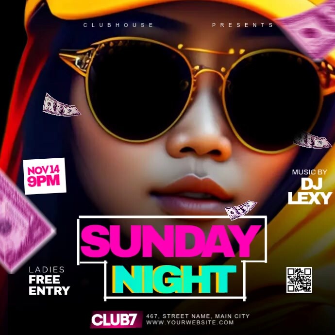 Copy of sunday night party | PosterMyWall