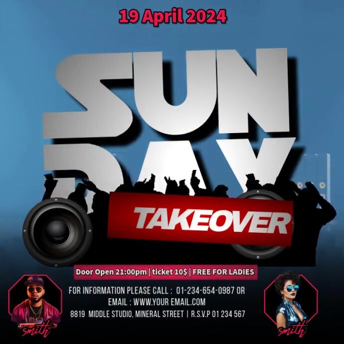 Sunday Night Party Template | PosterMyWall