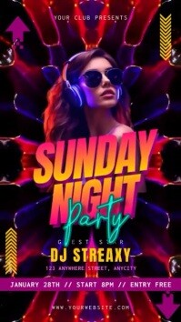 Sunday Party Time Template | PosterMyWall