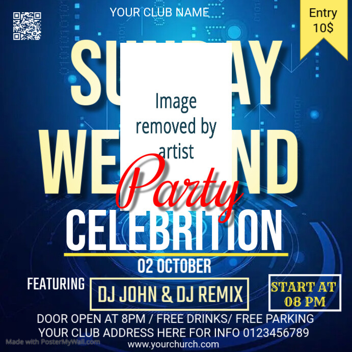 Sunday night party Template | PosterMyWall