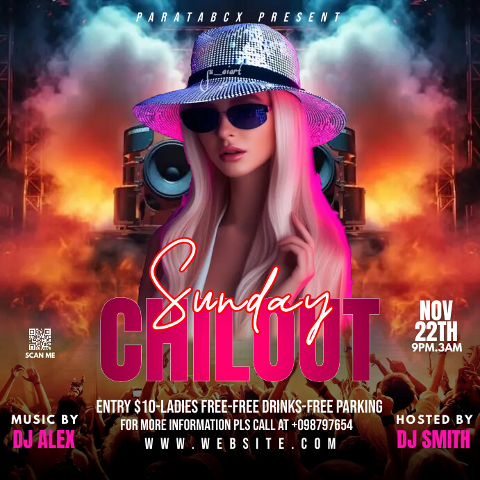 SUNDAY NIGHT PARTY Template | PosterMyWall