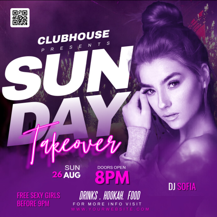 Sunday Night Party Template | PosterMyWall