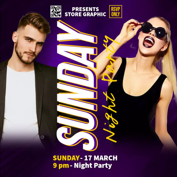 Copy of Sunday Night Party | PosterMyWall