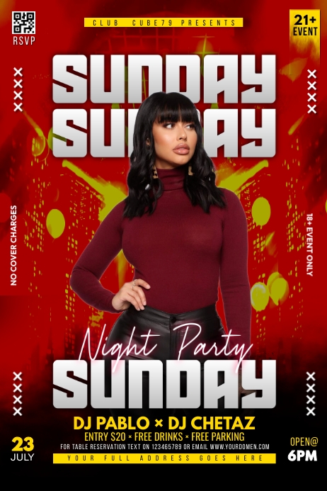 Sunday night party Template | PosterMyWall