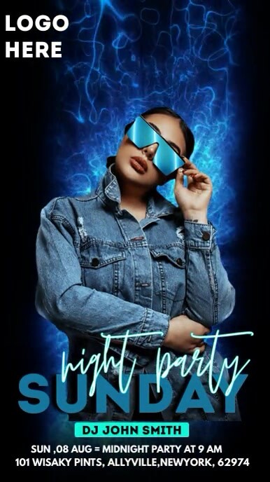 Sunday Night Party Template | PosterMyWall