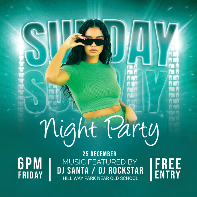 Sunday Night Party flyer Template | PosterMyWall