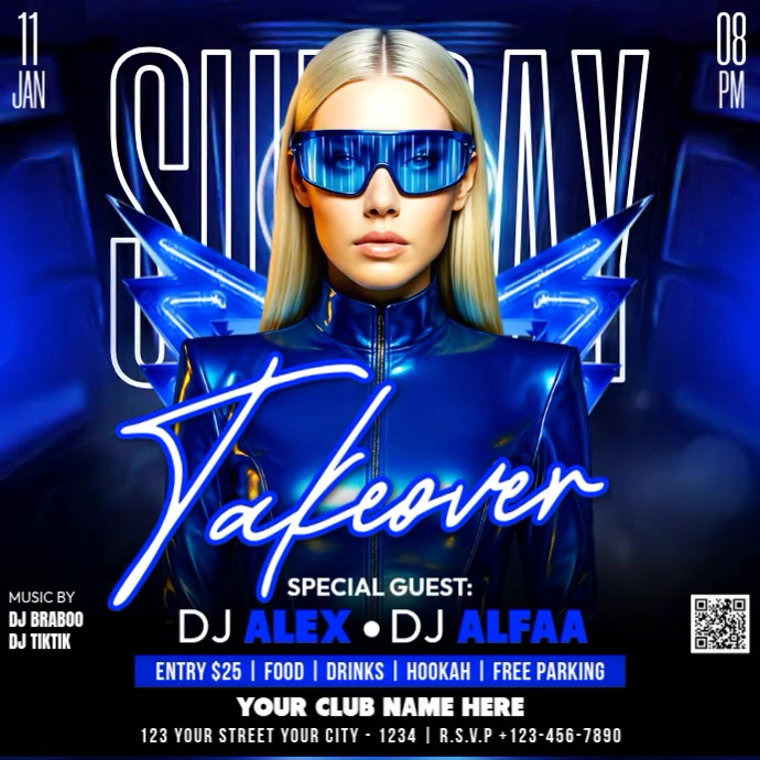 Sunday Night Party Flyer Template | PosterMyWall