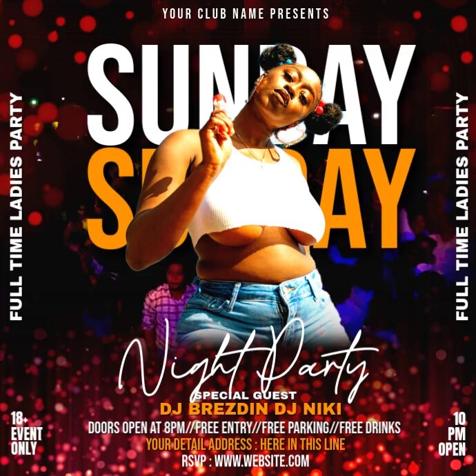 Sunday Night Party Flyer Template | PosterMyWall
