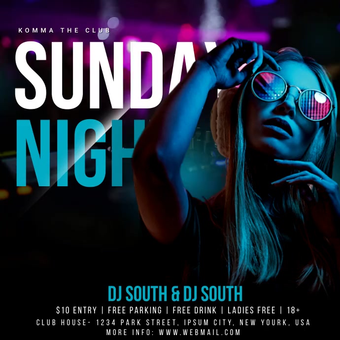 Copy of sunday night Party flyer | PosterMyWall