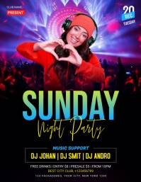 Sunday Party Ads Template | PosterMyWall