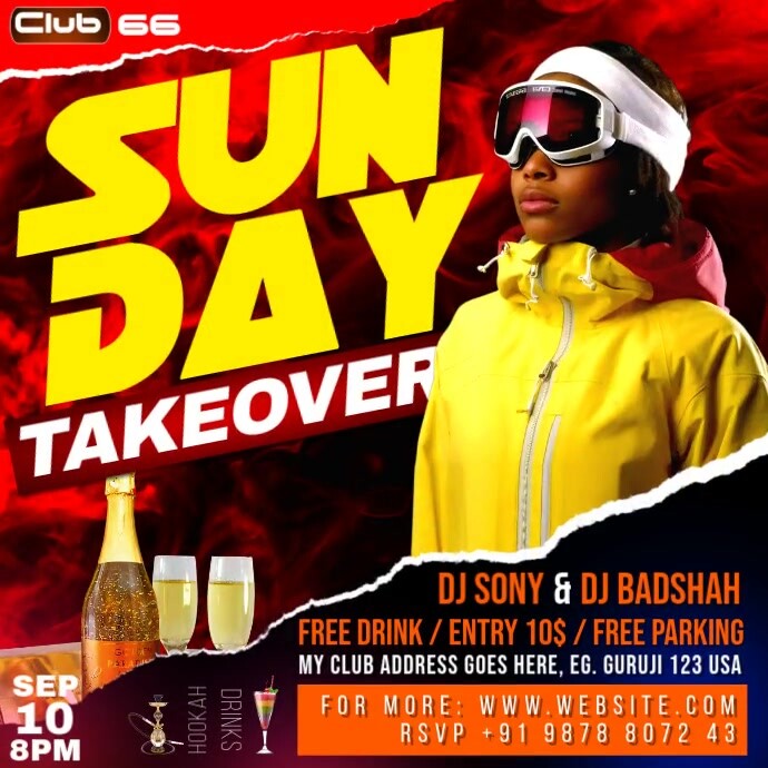 Sunday Night Party flyer Template | PosterMyWall