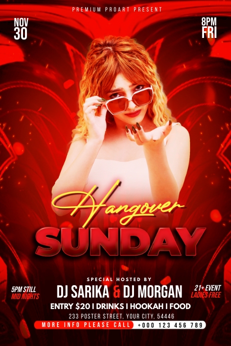 Sunday Night Party Flyer Promotion Template | PosterMyWall