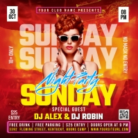 Sunday Night Party Flyers Template | PosterMyWall