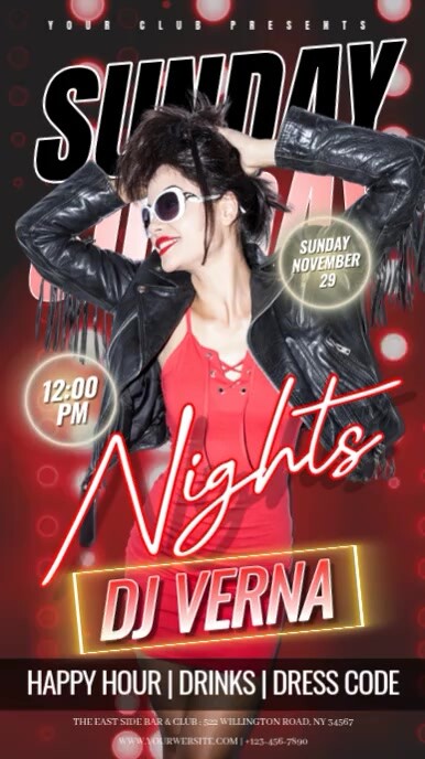 Sunday Night Party Instagram Reel Template | PosterMyWall
