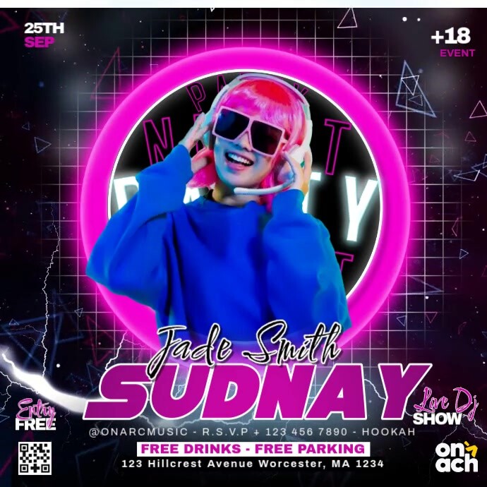 Sunday Night Party Video Ads Template | PosterMyWall