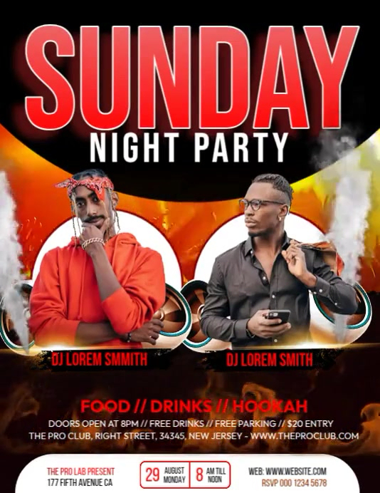 Plantilla de Sunday Night Party Video Ads | PosterMyWall