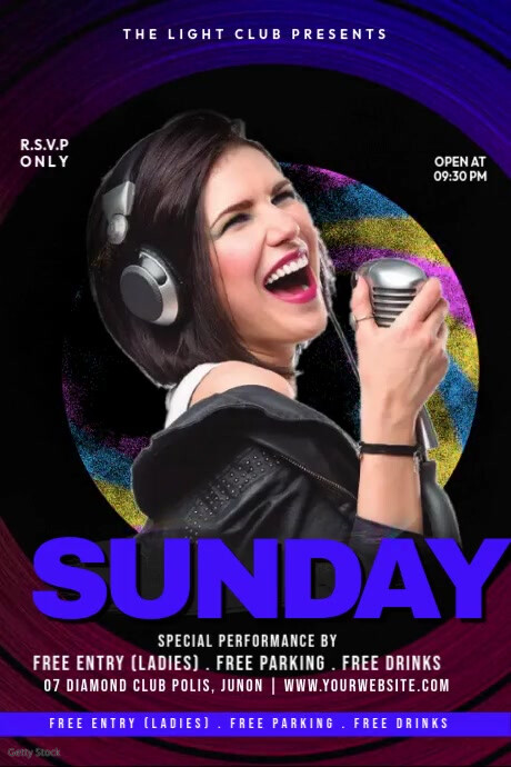 Sunday Night Party Video Ads Template | PosterMyWall