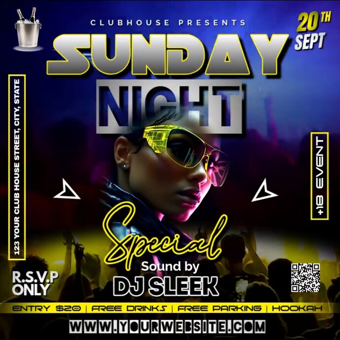 SUNDAY NIGHT SPECIAL PARTY FLYER TEMPLATE | PosterMyWall