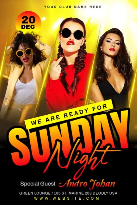 Copy of Sunday Night Template | PosterMyWall