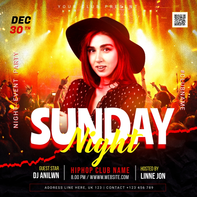 Sunday Night template | PosterMyWall