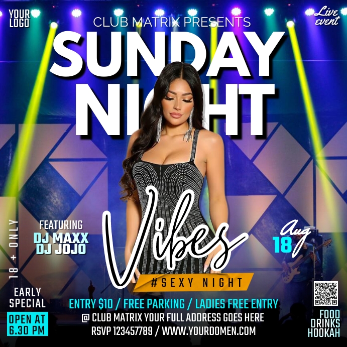 Copy of Sunday night vibes | PosterMyWall