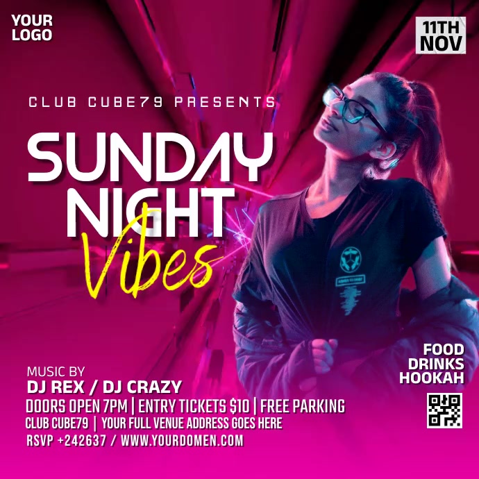 Copy of Sunday night vibes | PosterMyWall