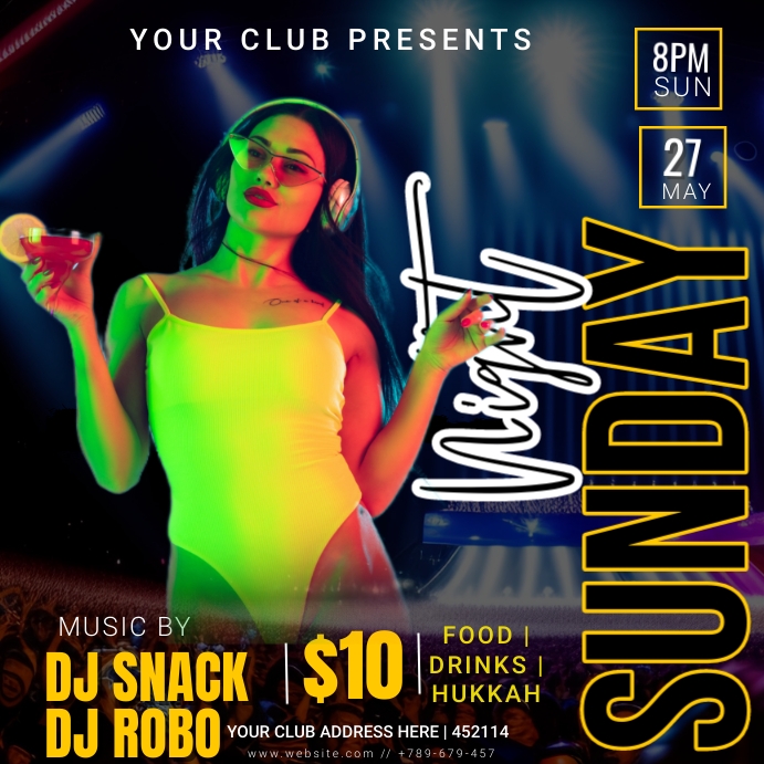 Sunday nights Template | PosterMyWall