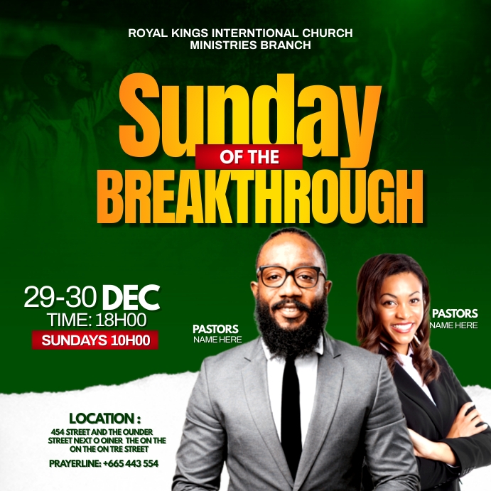 Plantilla de Sunday of breakthrough | PosterMyWall
