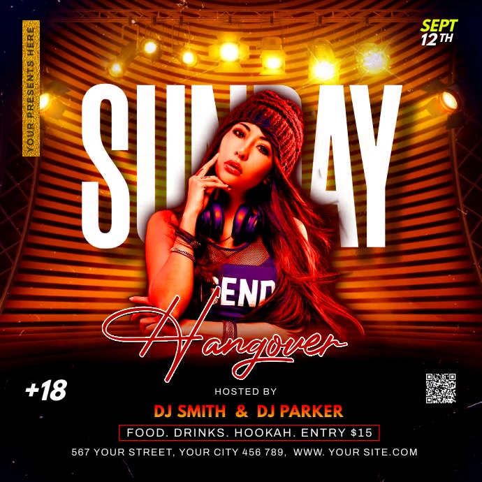 SUNDAY PARTY (1) Template | PosterMyWall