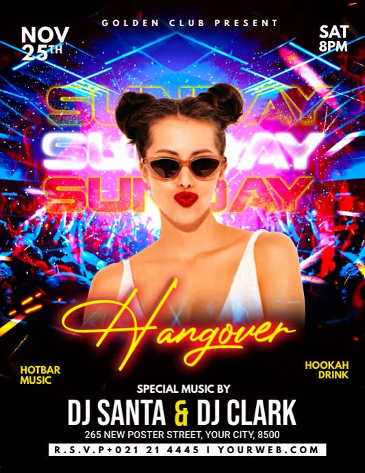 Sunday party ad Template | PosterMyWall