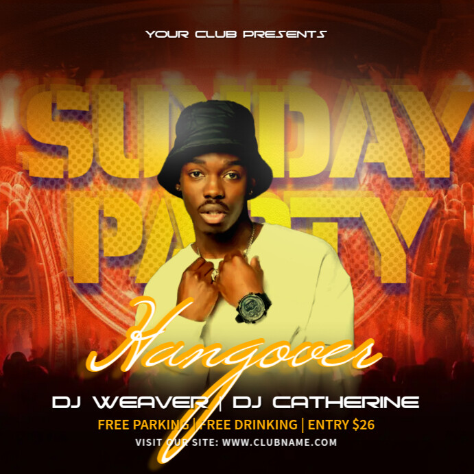 Sunday Party Ads Template | PosterMyWall