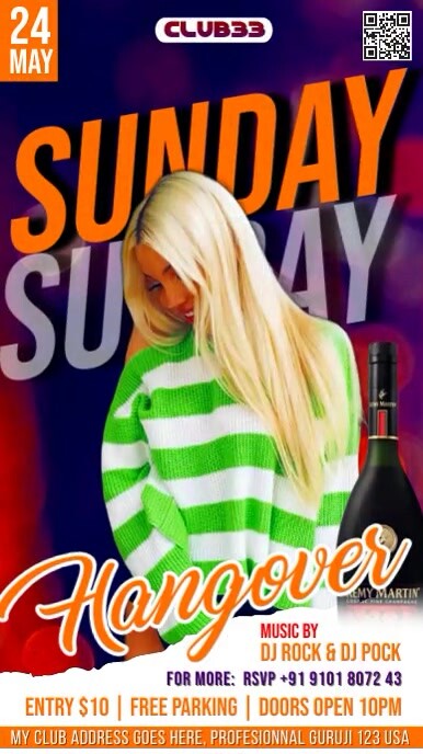 Plantilla de sunday party club | PosterMyWall