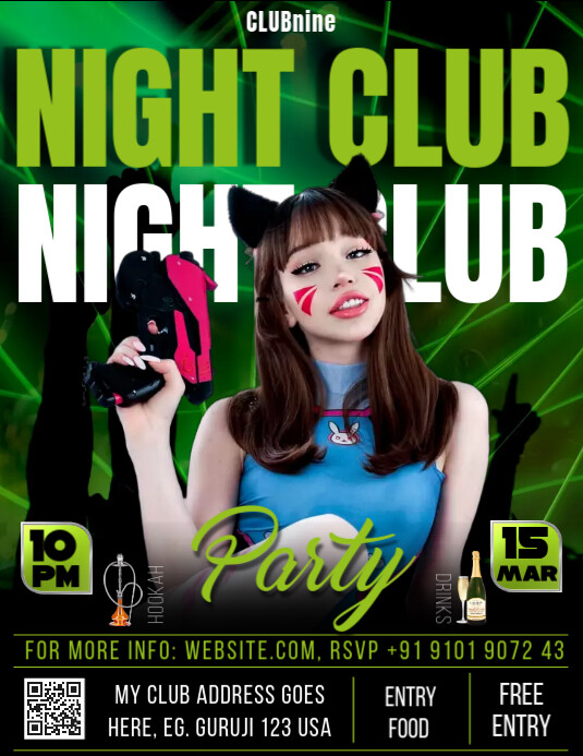 sunday party club dj bar night, Template | PosterMyWall
