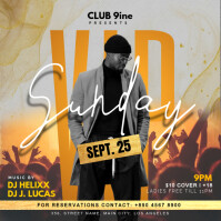 sunday party club dj bar night Template | PosterMyWall