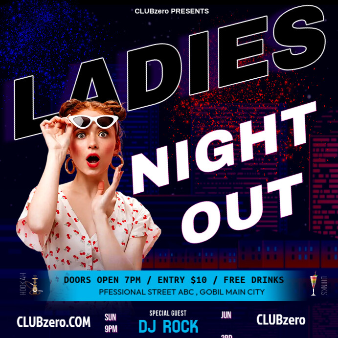 sunday party club dj bar night Template | PosterMyWall