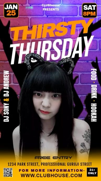 sunday party club dj bar night Template | PosterMyWall