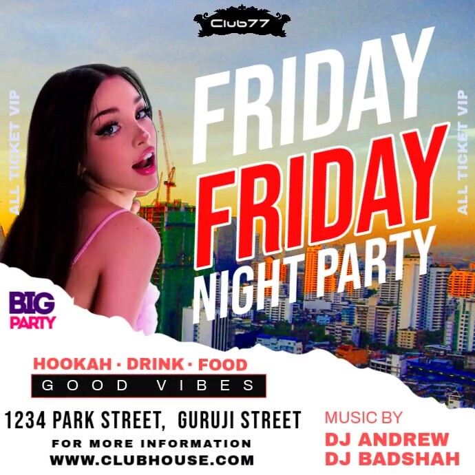 sunday party club dj bar night Template | PosterMyWall