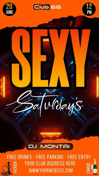 sunday party club dj bar night Template | PosterMyWall
