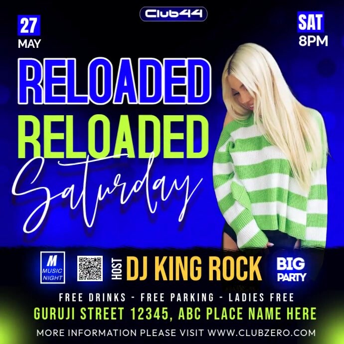 sunday party club dj bar night Template | PosterMyWall