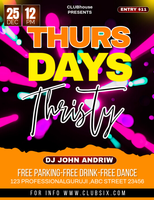 sunday party club dj bar night Template | PosterMyWall