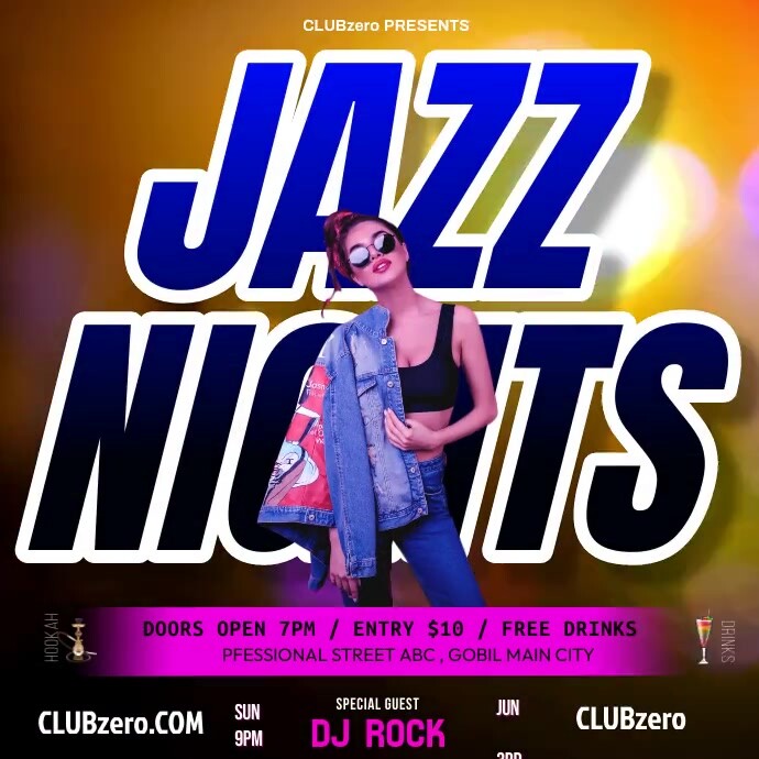 sunday party club dj bar night Template | PosterMyWall