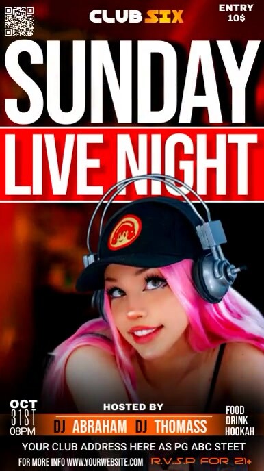 Plantilla de sunday party club dj bar night | PosterMyWall