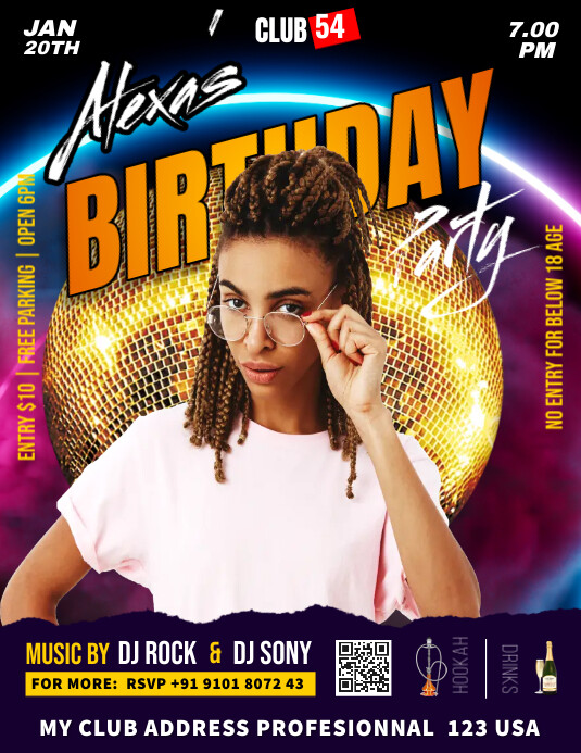 sunday party club dj bar night Template | PosterMyWall