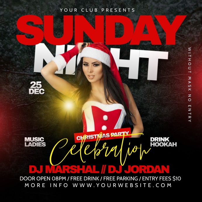 Plantilla de sunday party club dj bar night | PosterMyWall