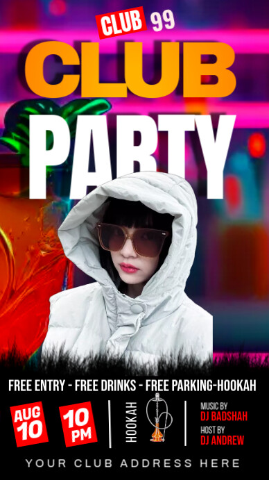 sunday party club dj bar night Template | PosterMyWall