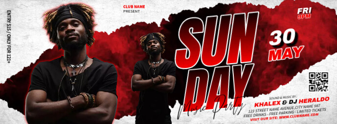 Sunday Party Cover Template | PosterMyWall