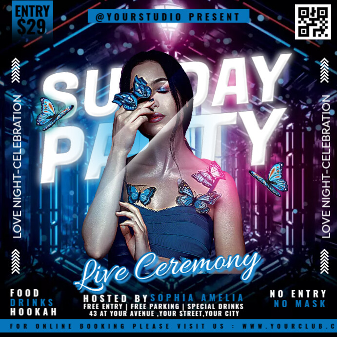 Plantilla de Sunday Party Design 2 | PosterMyWall