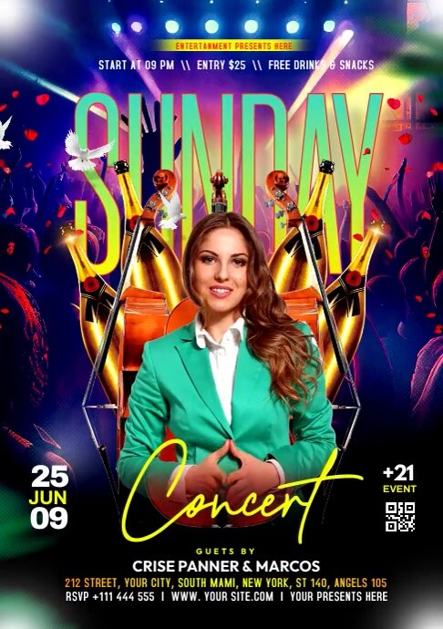 Plantilla de SUNDAY PARTY | PosterMyWall